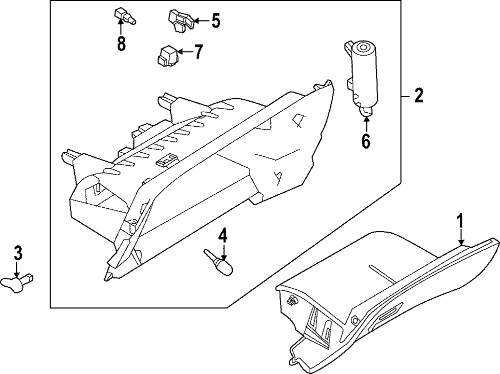 68510-6MR0A - 2020-2023 Nissan - Glove Box Door | Anicra Nissan Parts