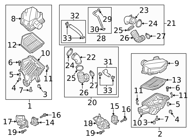 Genuine Intake Hose for 2017-2022 Genesis G90 | Part# 28138-D2010 ...