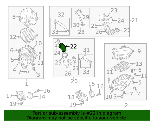 Genuine Intake Hose for 2017-2022 Genesis G90 | Part# 28138-D2010 ...