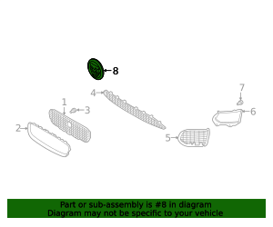 2018-2021 Jaguar Grille Emblem J9C5144 | AutoNationParts.com