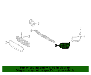 Genuine OEM Outer Grille Part# J9C14124 Fits 2018-2020 Jaguar E-Pace ...