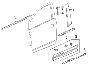 2018-2020 GM Belt Molding - Passenger Side (RH) 84647758 | TascaParts.com