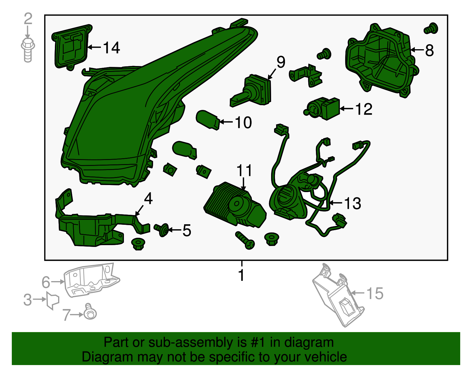 22989366 - Passenger Side Headlamp Assembly 2016-2019 Cadillac ATS ...