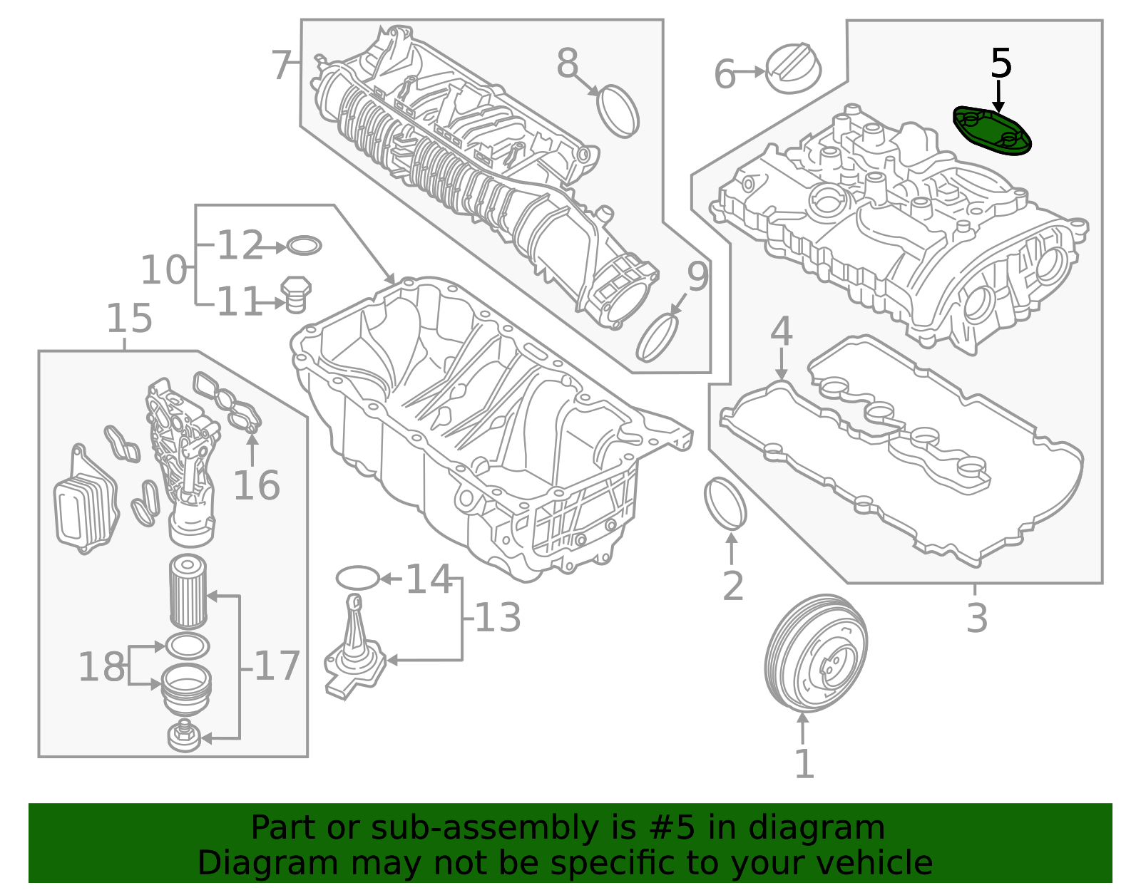11127617411 - 2020-2025 BMW Valve Cover Gasket (11-12-7-617-411) | BMW ...