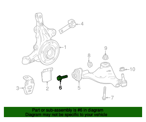 910105-012011 - Lower Control Arm Bolt 2016-2020 Mercedes-Benz Metris ...