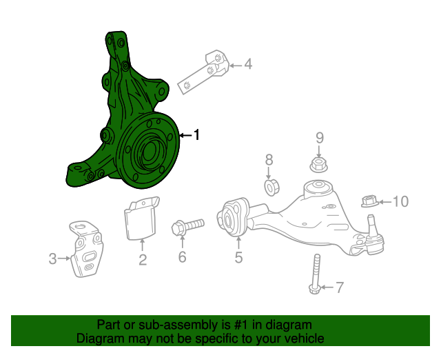 447-330-06-20 - Knuckle Assembly 2016-2023 Mercedes-Benz Metris ...