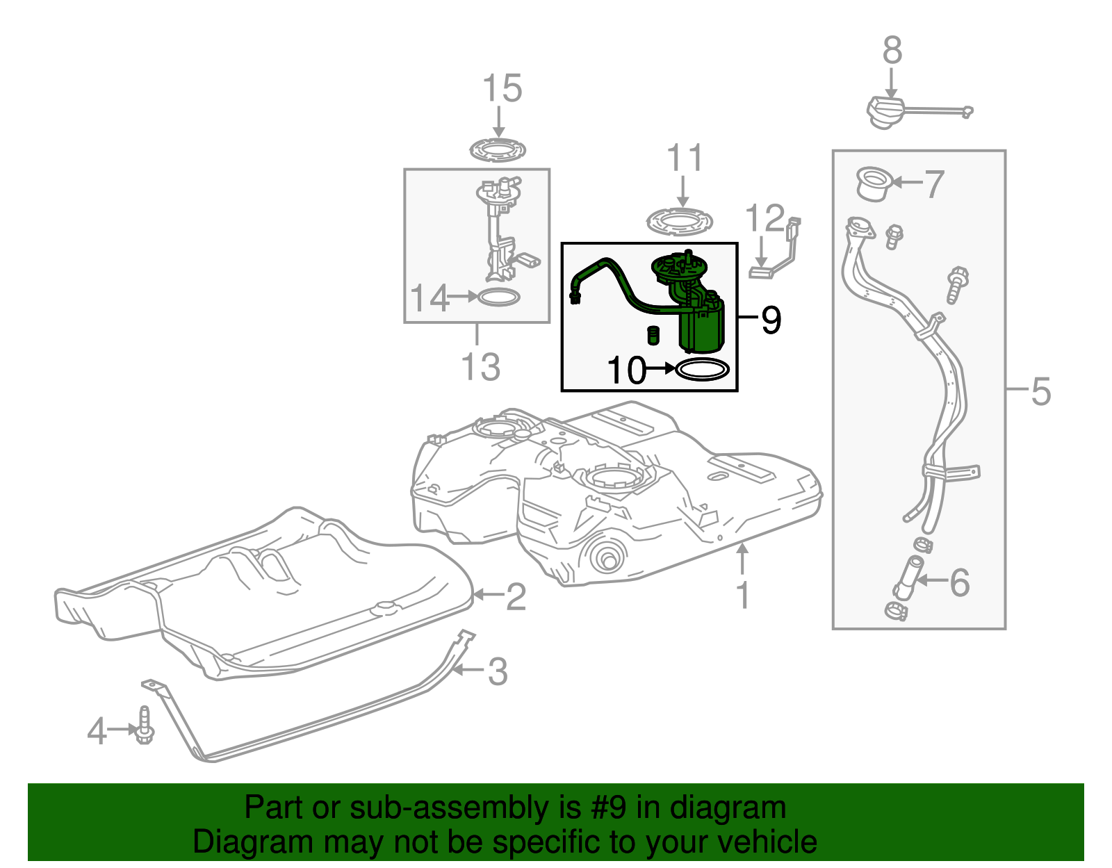 13578360 - Fuel Pump Module without Fuel Level Sensor, with Seals 2010 ...