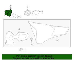 81275-12501 - Tail Light Socket - 2013-2015 Toyota RAV4 | Toyota Parts ...