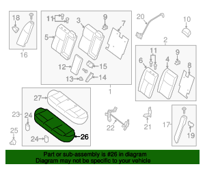 2013-2018 Nissan Altima Seat Cushion Pad 88305-3TD0A | Temecula Nissan ...