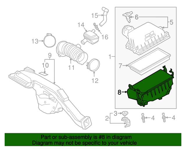 17701-F0160 - Air Filter Housing - 2018-2021 Toyota | OEM Genuine ...