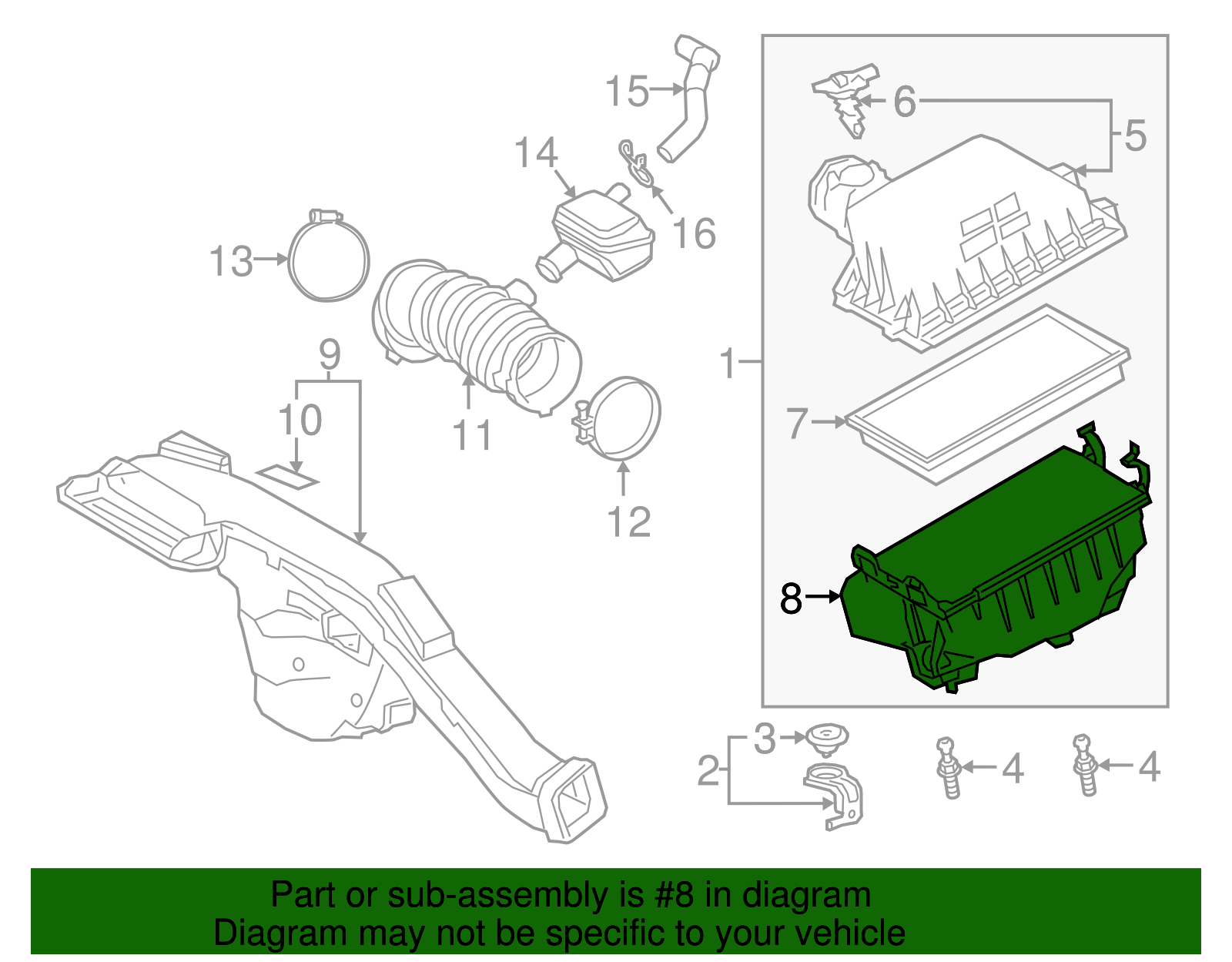 17705-F0130 - Air Filter Housing 2022-2024 Toyota | Longo Toyota Parts