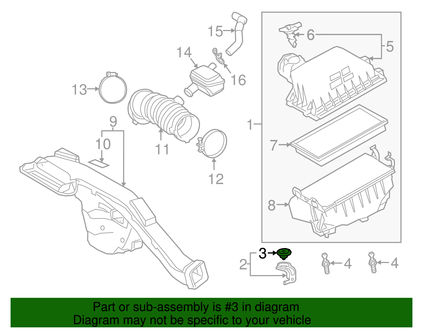 2018-2025 Toyota Air Filter Housing Grommet 17769-25030 | Toyota Parts ...