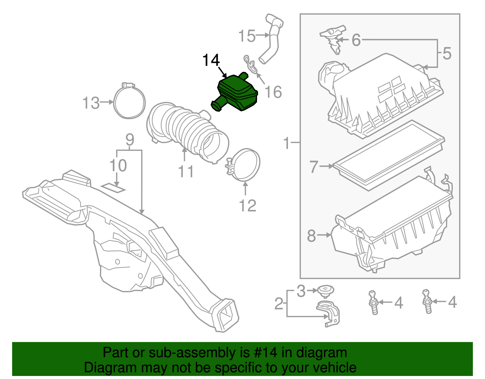 2018-2025 Toyota 2018-2024 Toyota - Engine Air Intake Resonator 17893 ...