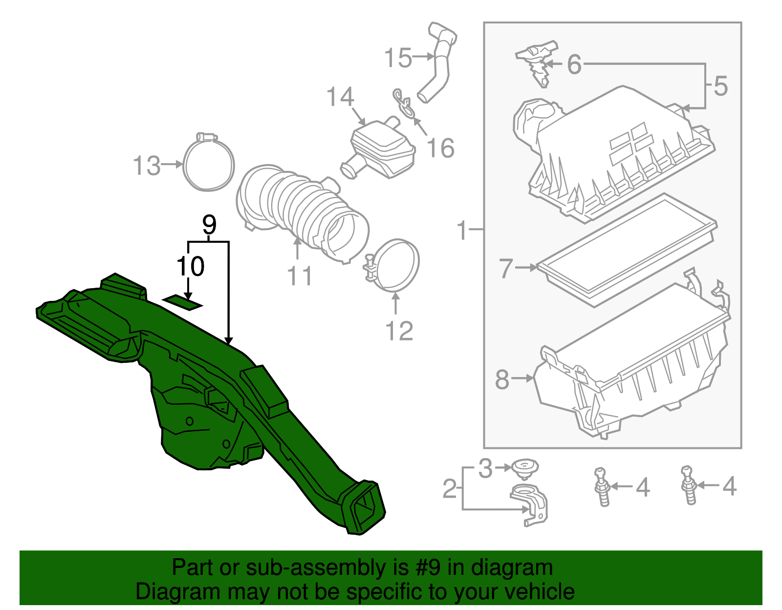 2018-2025 Toyota Engine Air Intake Hose 17750-F0020 | OEM Parts Online