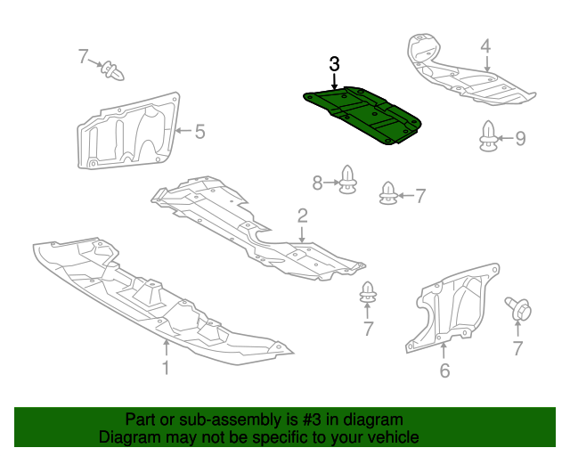 2010-2012 Lexus HS250h Under Cover 51442-12270 | OEM Parts Online