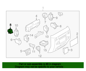2021-2024 Nissan Armada Seat Heat Switch 25500-1BA2A | Temecula Nissan ...