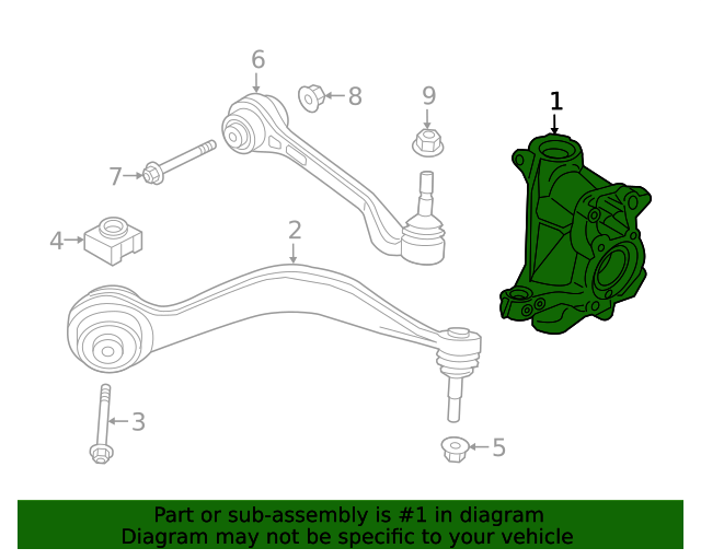 Genuine BMW 31-21-6-877-146 | Knuckle | FREE Shipping on Most Orders ...