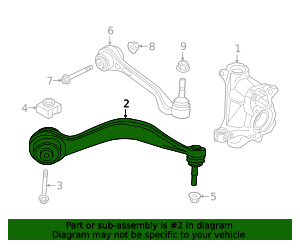 2019-2025 BMW Front Control Arm 31106894676 | OEM Parts Online