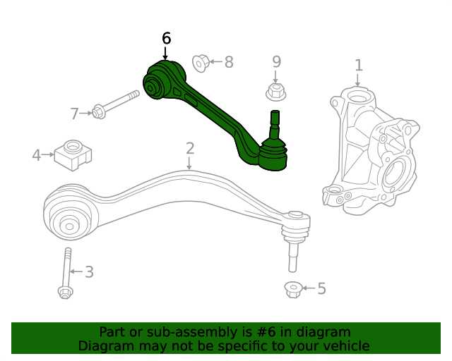 2019-2024 BMW Rear Control Arm 31-10-6-888-855 | BMW Parts Warehouse