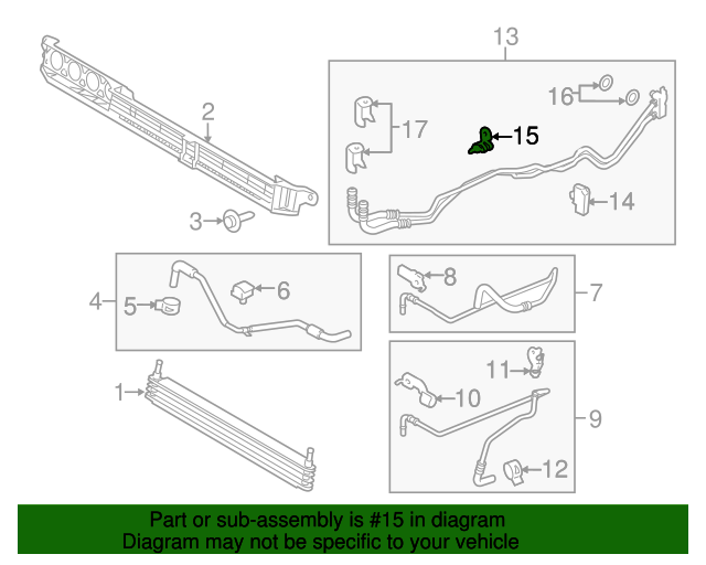 Genuine OEM Ford Part - Cooler Pipe Bracket FL3Z-7B147-D | Genuine OEM ...