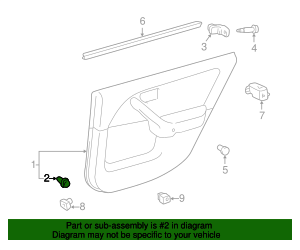 1993-2006 Toyota Door Trim Panel Retainer 67771-06030 | Toyota Parts Center