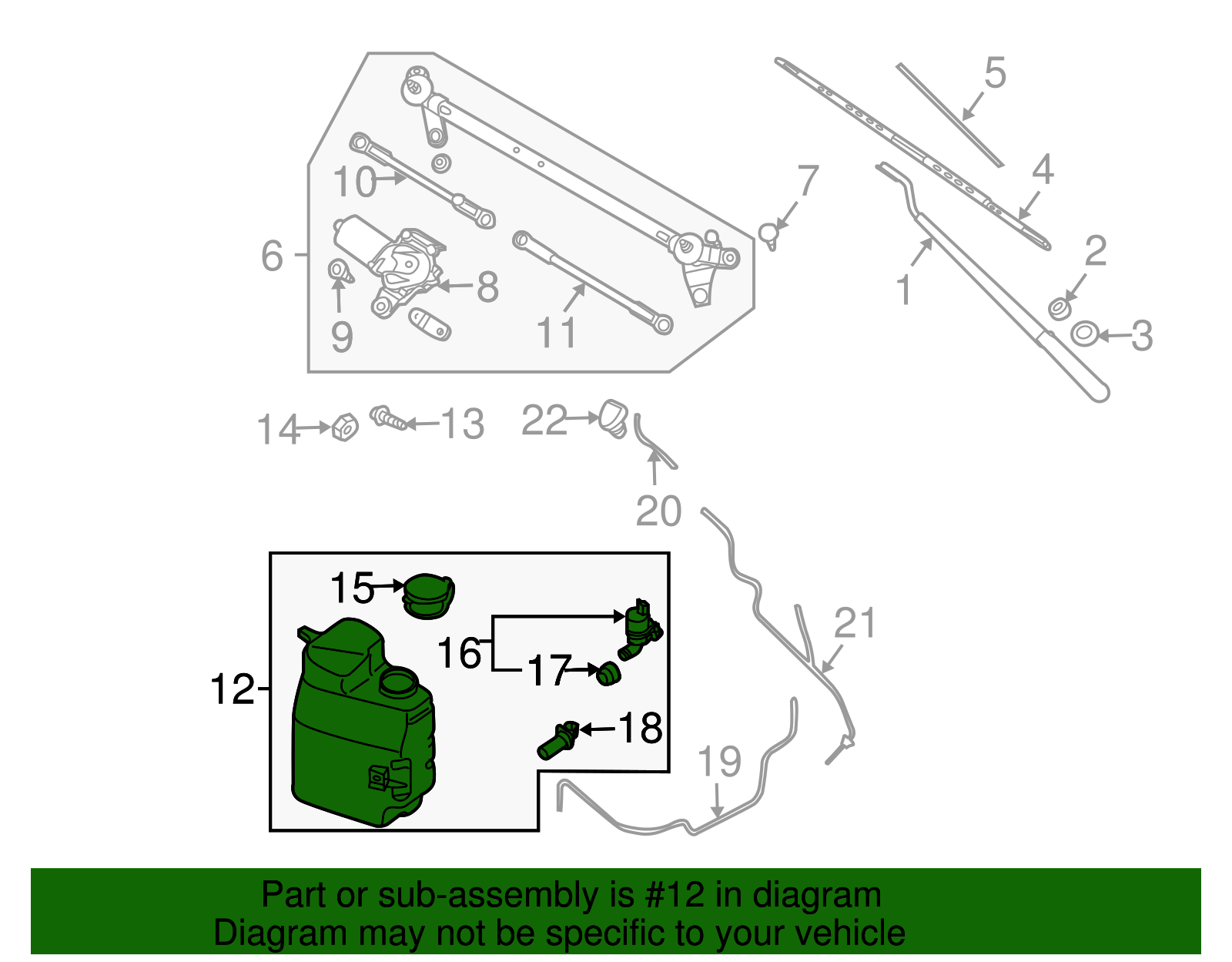 2004-2015 Nissan TITAN Reservoir Assembly 28910-9FD0A | Nissan Parts Store