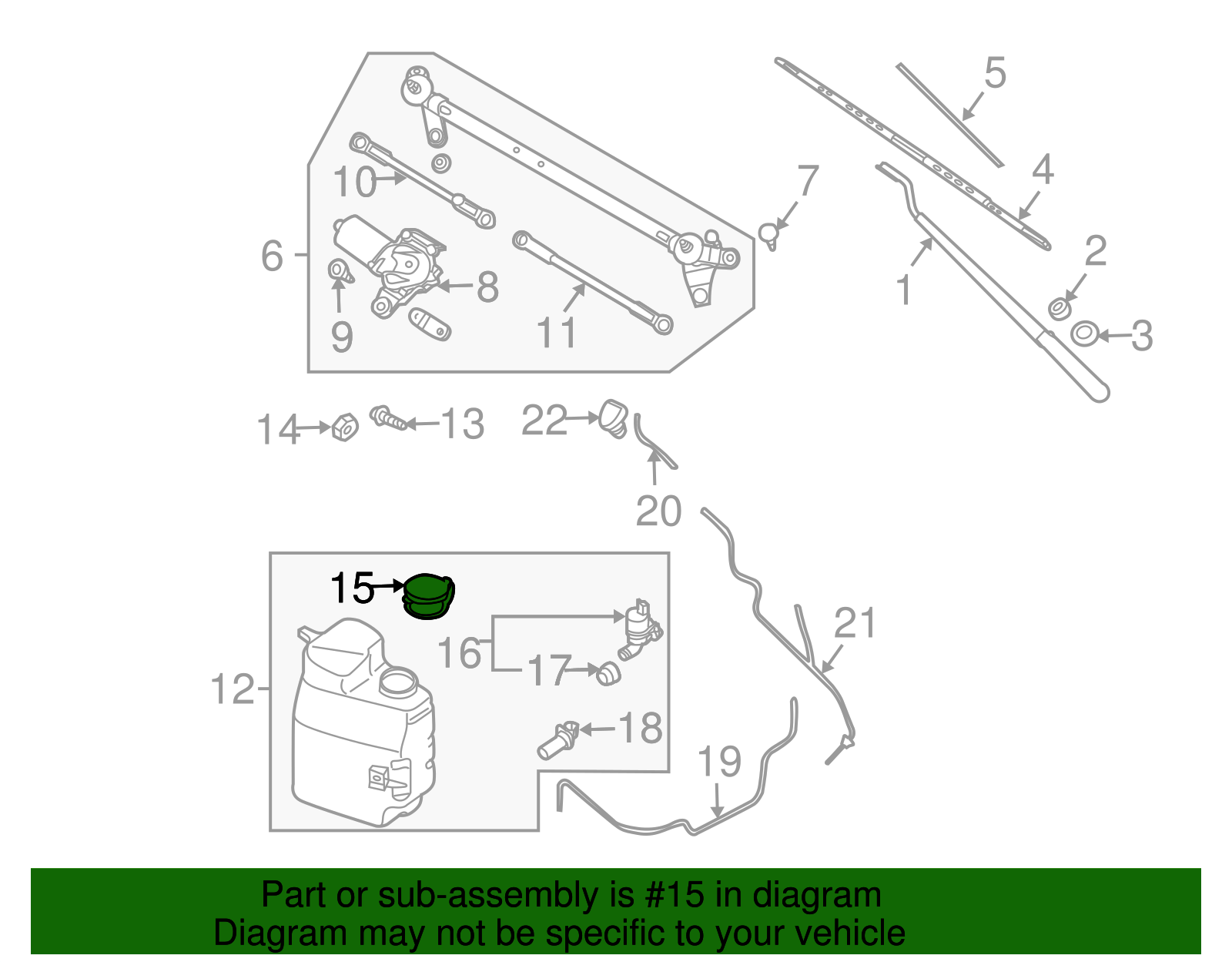2004-2015 Nissan Reservoir Cap 28913-7S000 | Nissan Parts Plus