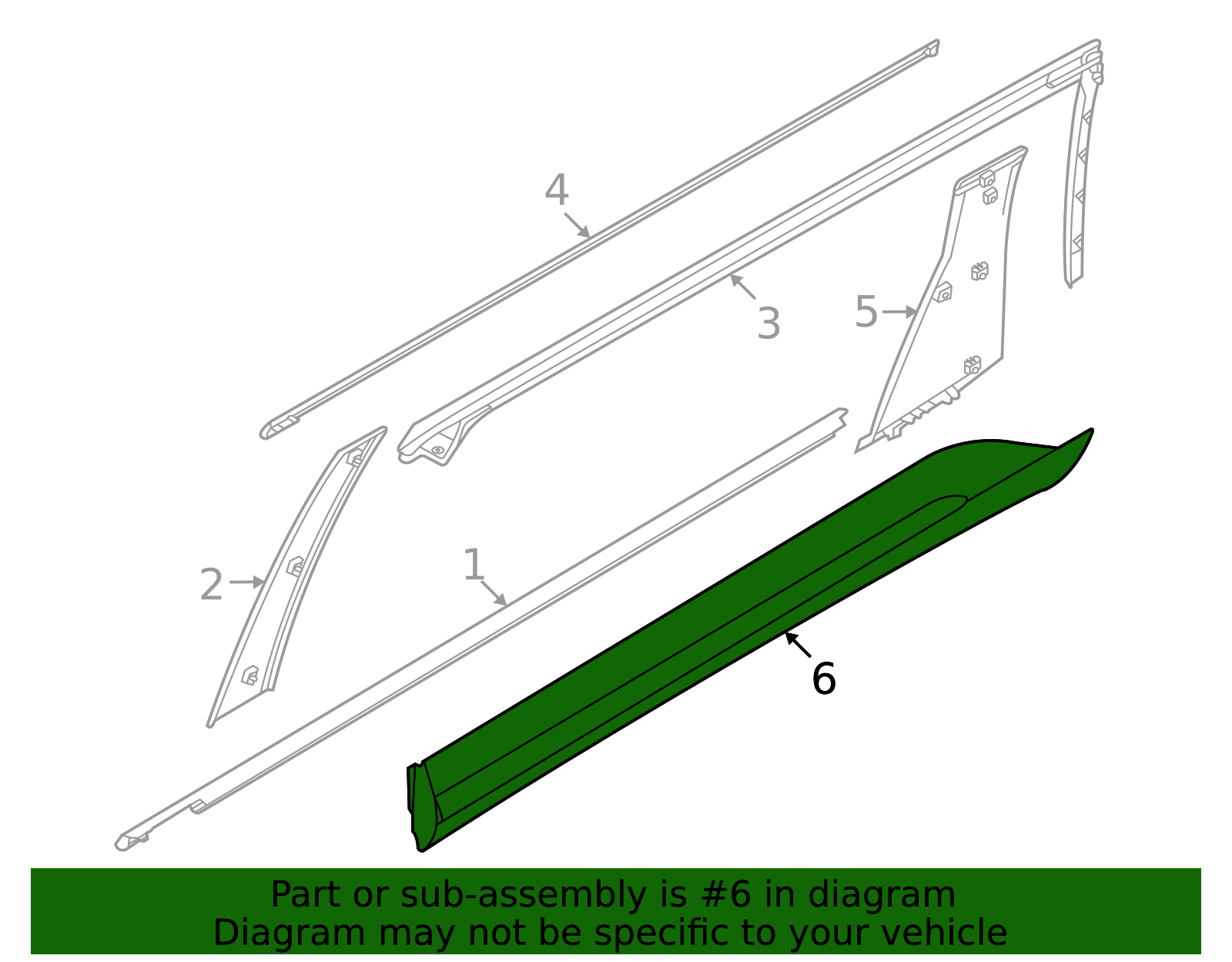 87731-R0100 - Body Side Molding 2022 Kia Carnival | Kia Cheap Parts