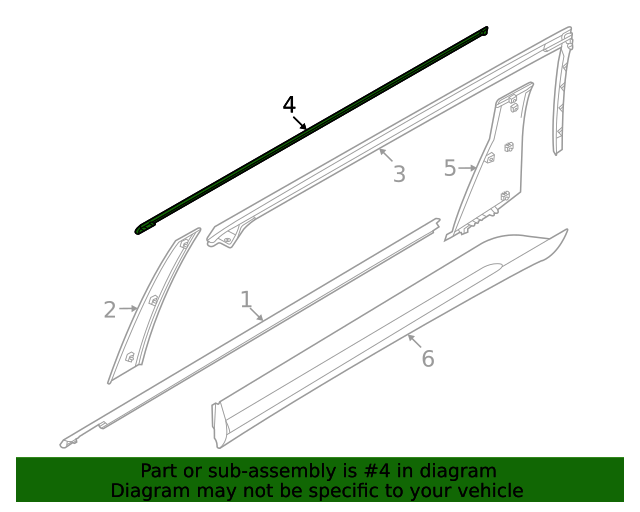 83860-R0000 - Upper Molding 2022-2024 Kia Carnival | Kia.Parts Store