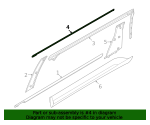 83860-R0000 - Upper Molding 2022-2024 Kia Carnival | Kia.Parts Store