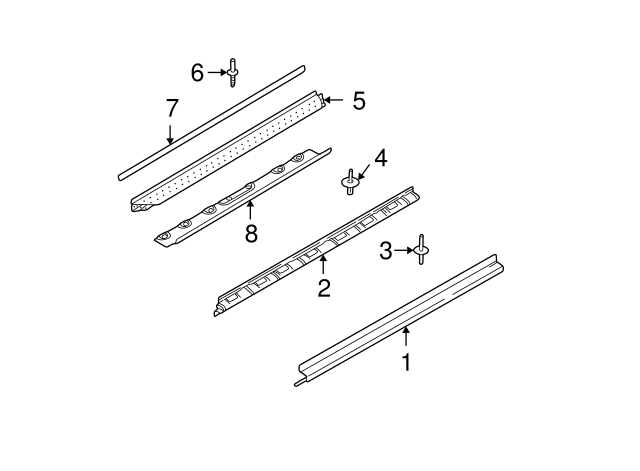 Genuine BMW 51-71-8-408-705 | Rocker Molding | FREE Shipping on Most ...