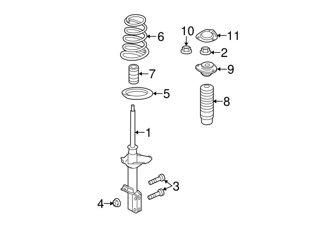 2008 Subaru Forester Strut - Driver's Side (LH) 20360SA231 | TascaParts.com