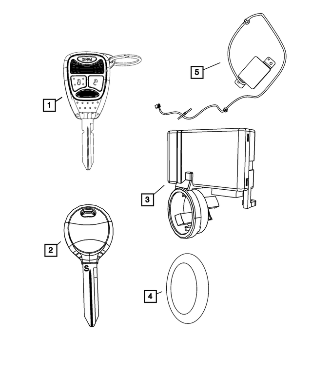 2005-2018 Jeep Master Jeep Sentry Key 05143553AB | Mopar eStore