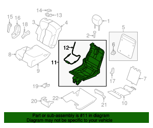 2011-2018 Infiniti Seat Frame 88060-1LL0A | Faulkner Infiniti of Willow ...