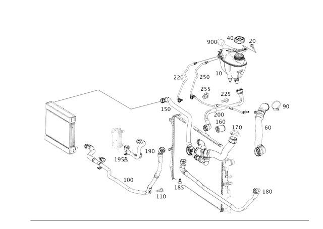 222-501-42-91 - Coolant Hose 2014-2017 Mercedes-Benz | Mercedes-Benz ...