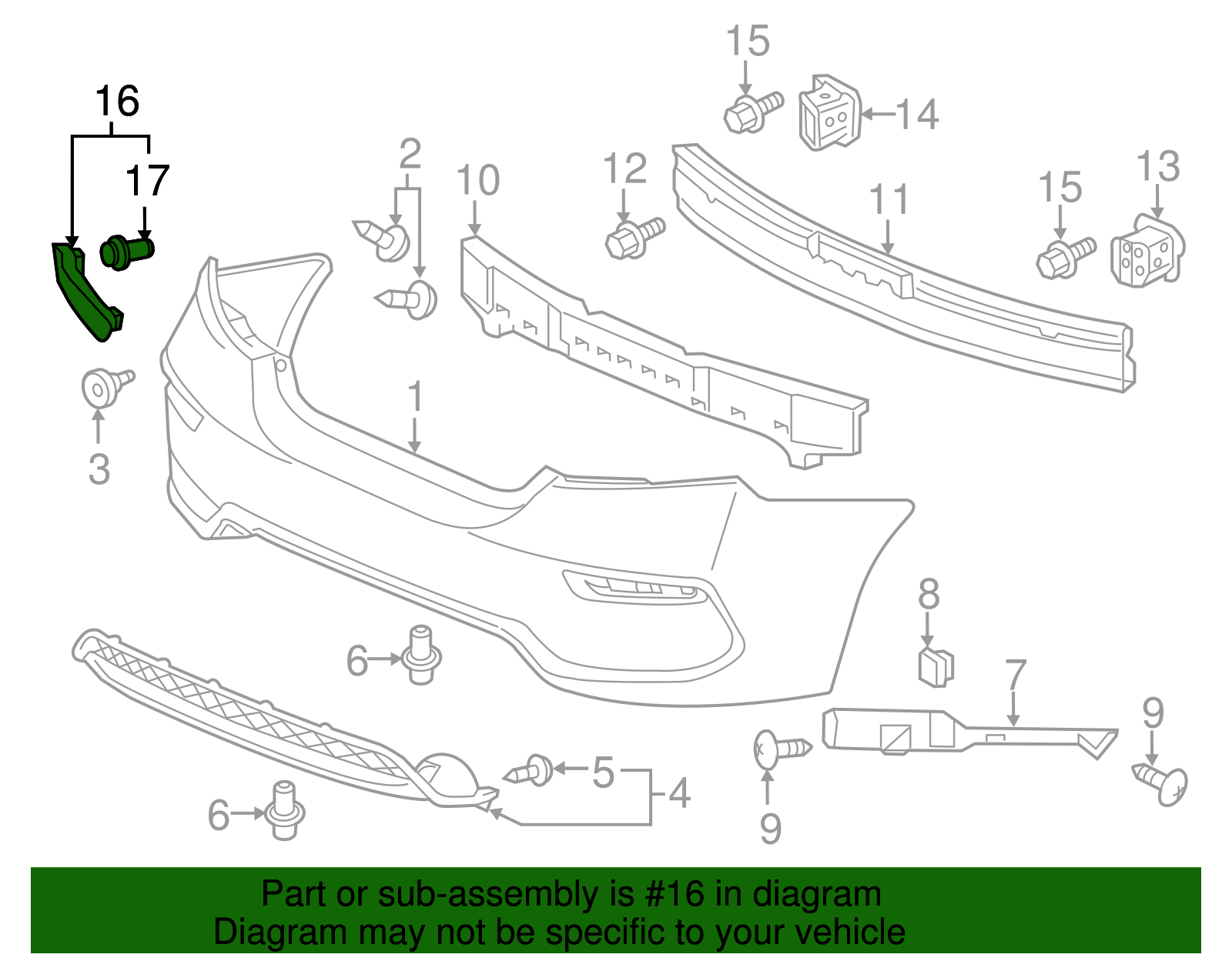 33505-TS8-A52 - Reflector 2014-2015 Honda Civic | Honda Parts Online