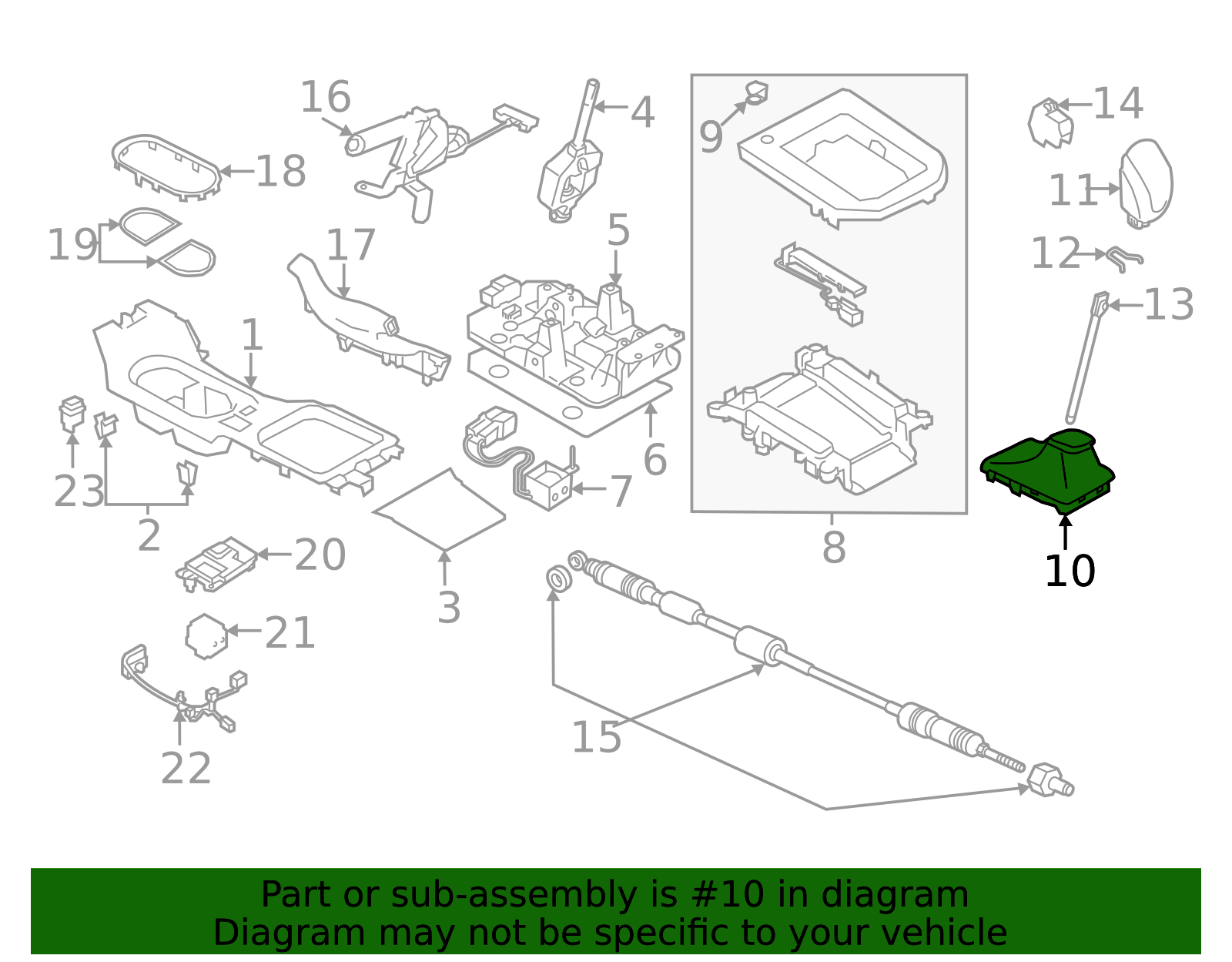 2018-2023 Subaru Crosstrek Shift Boot 35133FL010 | Subaru Parts Quick