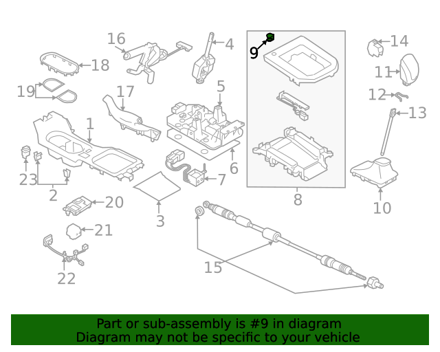 2018-2023 Subaru Crosstrek Shift Indicator Cover 35189FL000 | Subaru ...