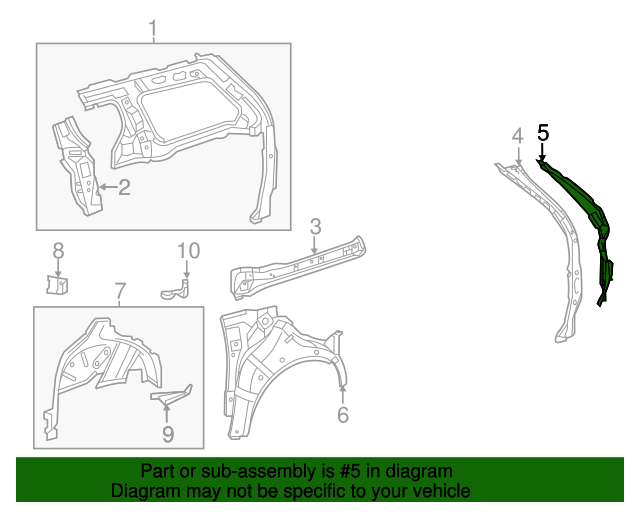 2011-2020 Toyota Sienna Trough 61063-08010 | Toyota Parts Center