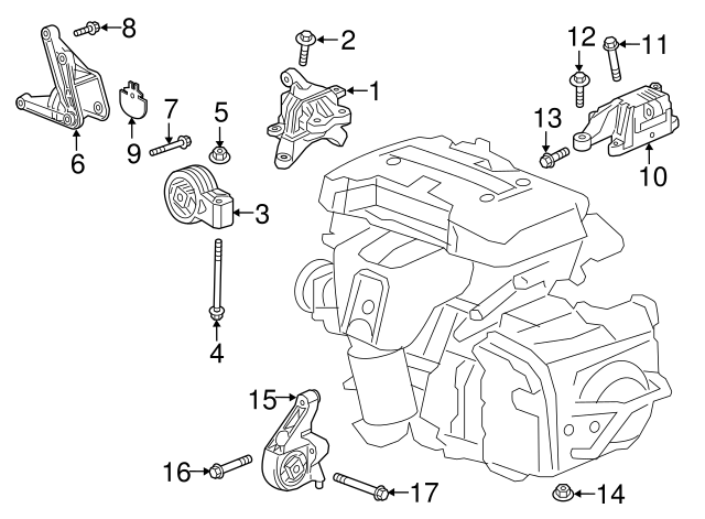 2016-2020 Buick Envision Engine Mount 84160405 GM | GMPartsDirect.com