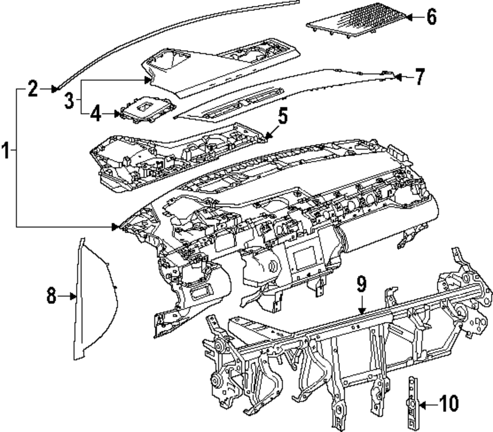2024-2025 GMC Acadia Meter Hood 26484769 GM | GMPartsDirect.com