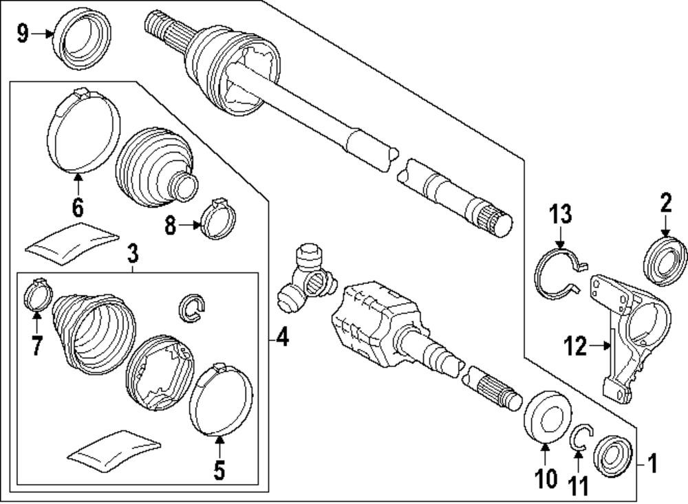 2023-2025 Toyota GR Corolla Cv Joint Boot Kit 04427-12810 | Retail ...