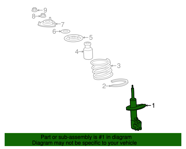 2011-2017 Mitsubishi Lancer Strut 4060A374 | Mitsubishi Parts Warehouse ...