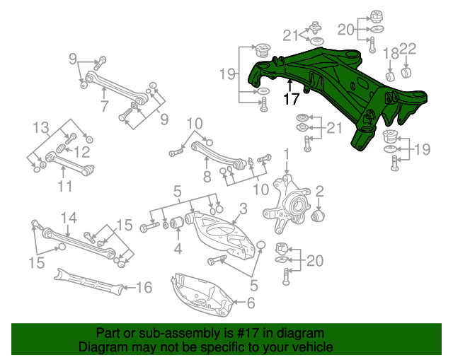 Rear Sub-frame 202-350-67-08 | Mercedes-Benz Parts