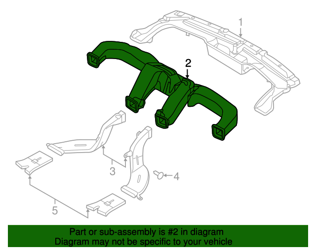 2014-2016 Hyundai Outlet Duct 97470-3XAA0 | Hyundai Wholesale Direct
