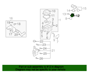 28164-23720 - Mass Air Flow Sensor 2006-2010 Hyundai | AutoNationParts.com