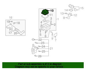 2007-2012 Hyundai Elantra Upper Cover 28111-2H100 | OEM Parts Online