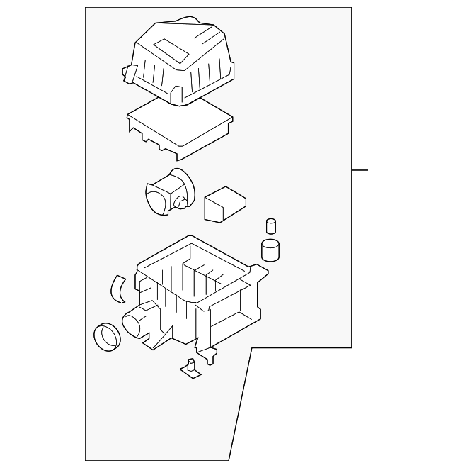 Genuine Air Cleaner Assembly for 2007-2012 Hyundai Elantra | Part ...