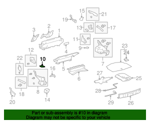 2012-2015 Lexus Trunk Trim Panel Cap 48590-53010-C0 | OEM Parts Online