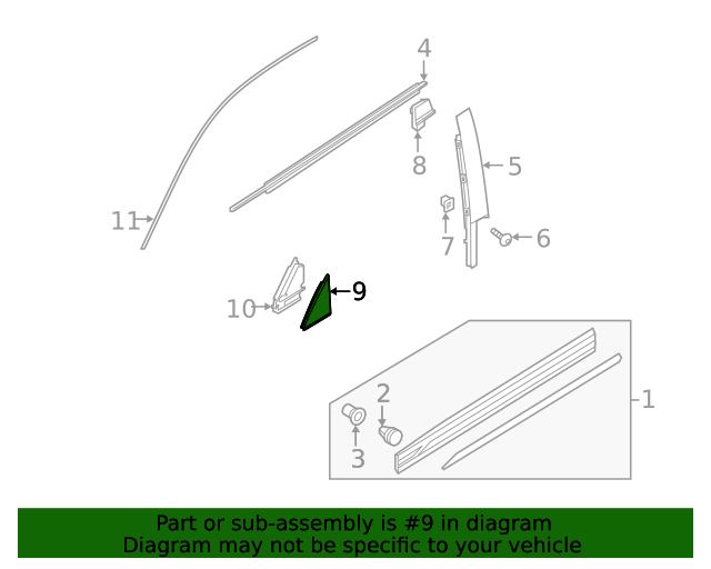 83A-837-638-C - Door Mirror Trim Ring 2019-2024 Audi Q3 ...